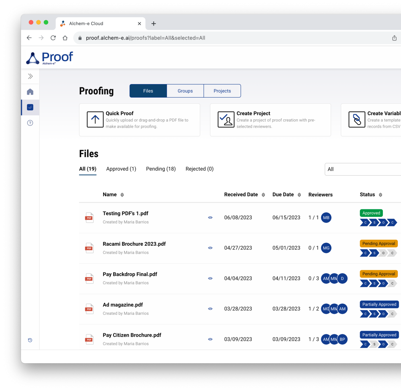 Alchem-e Proof: Efficient Proofing and Approval Software | Racami